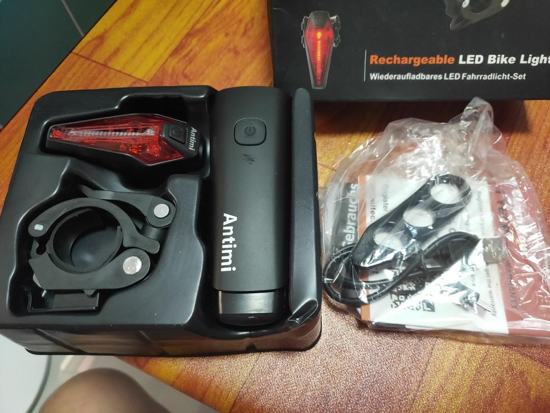 Antimi rechargeable LED Bike light, Sports Equipment, Bicycles & Parts ...