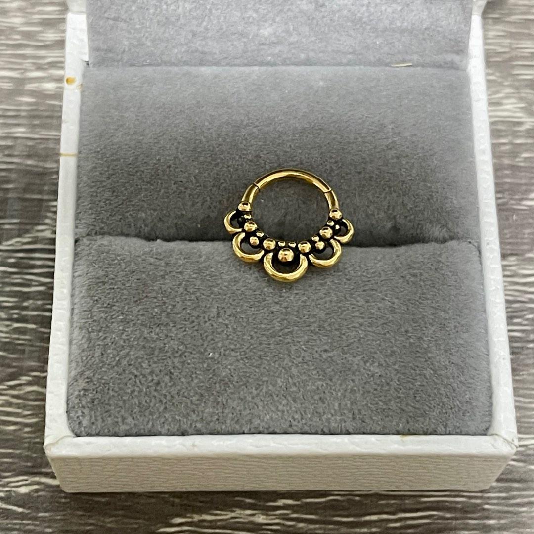 Antique Petal Septum/Daith Clicker, Women's Fashion, Jewelry & Organizers, Earrings on Carousell