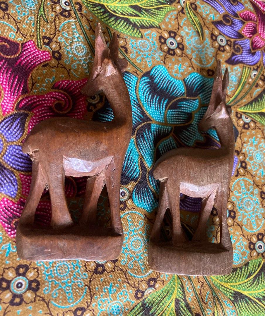 Authentic African Hand Carved Animals - set of 3, Furniture & Home ...