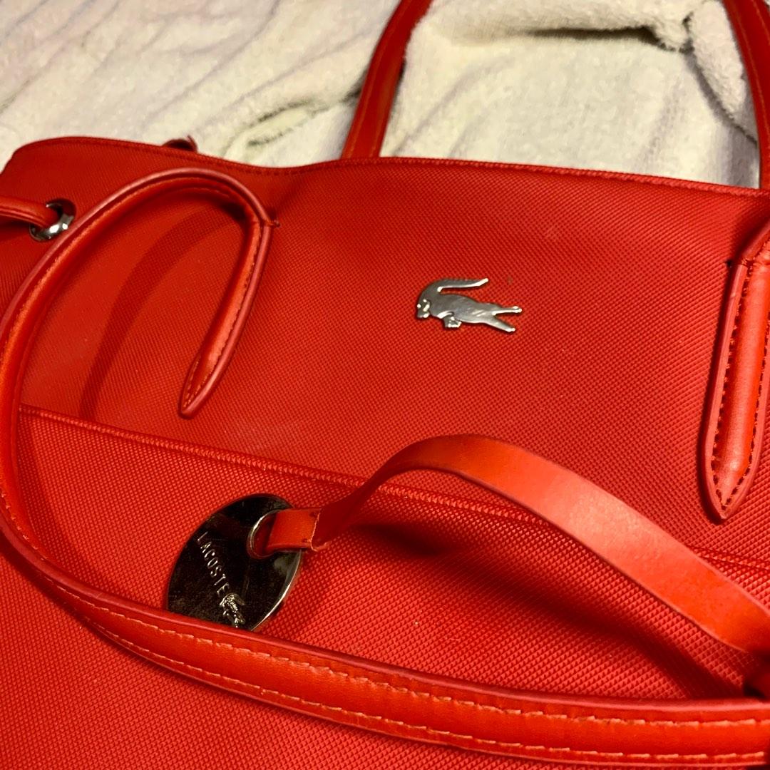 Authentic Lacoste large red tote bag, Women's Fashion, Bags & Wallets ...