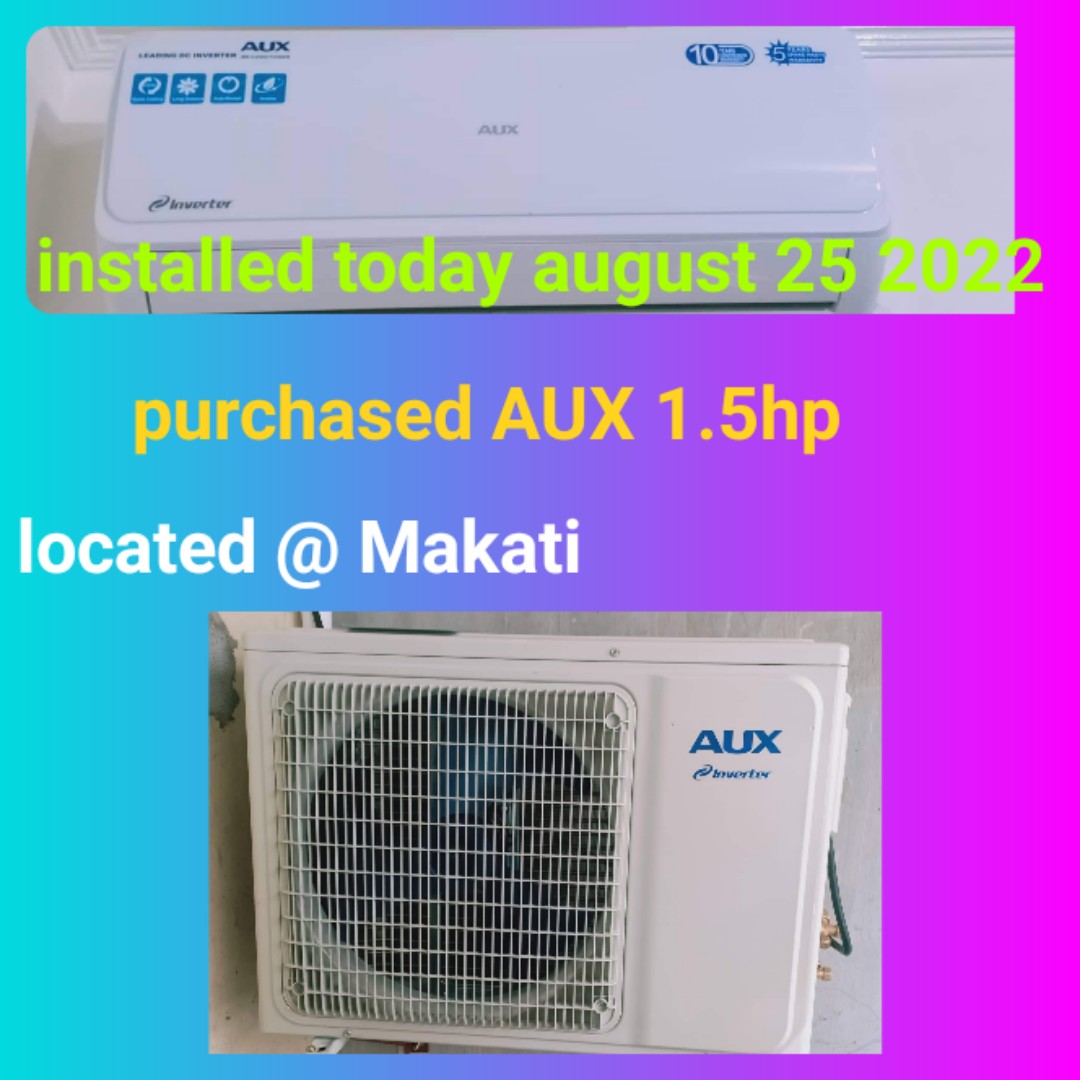 AUX full dc split type inverter Aircon with free installation brand new ...