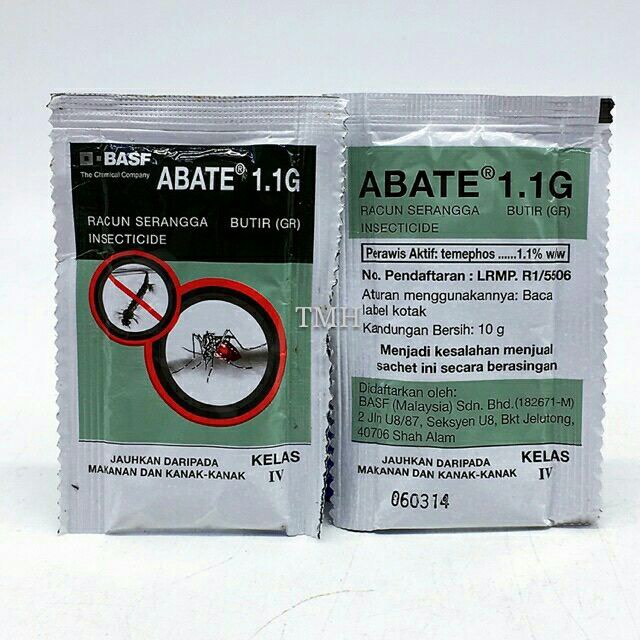 BASF Abate 1.1G Aedes Mosquito Larvae Killer, Furniture & Home Living ...