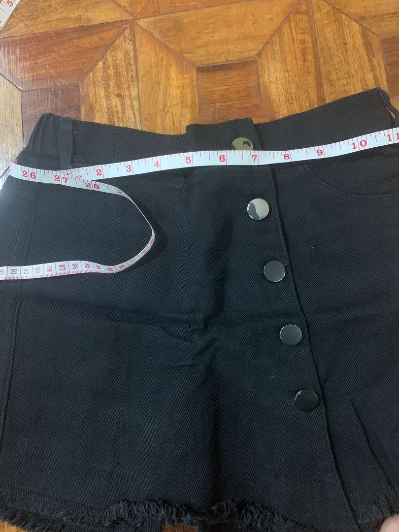 Black Palda Shorts With Side Buttons Womens Fashion Bottoms Shorts On Carousell