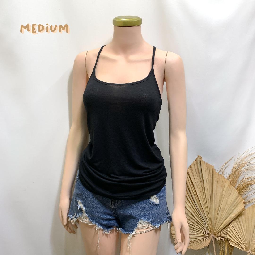 black sando, Women's Fashion, Tops, Sleeveless on Carousell