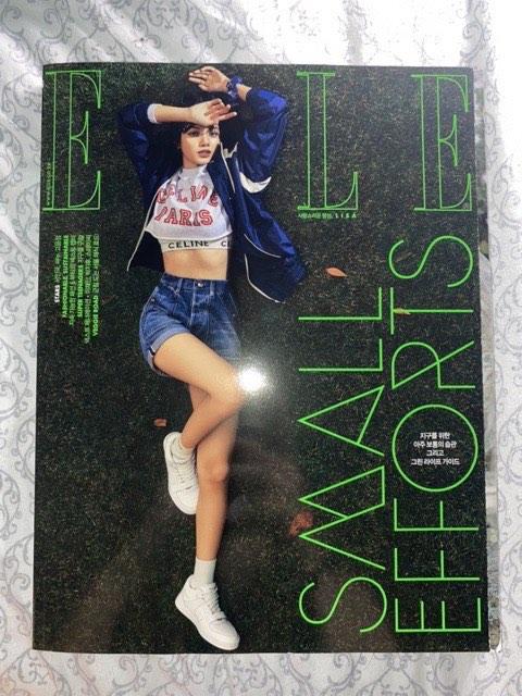 Blackpink Lisa ELLE Korea Magazine April 2021, Hobbies & Toys, Books ...