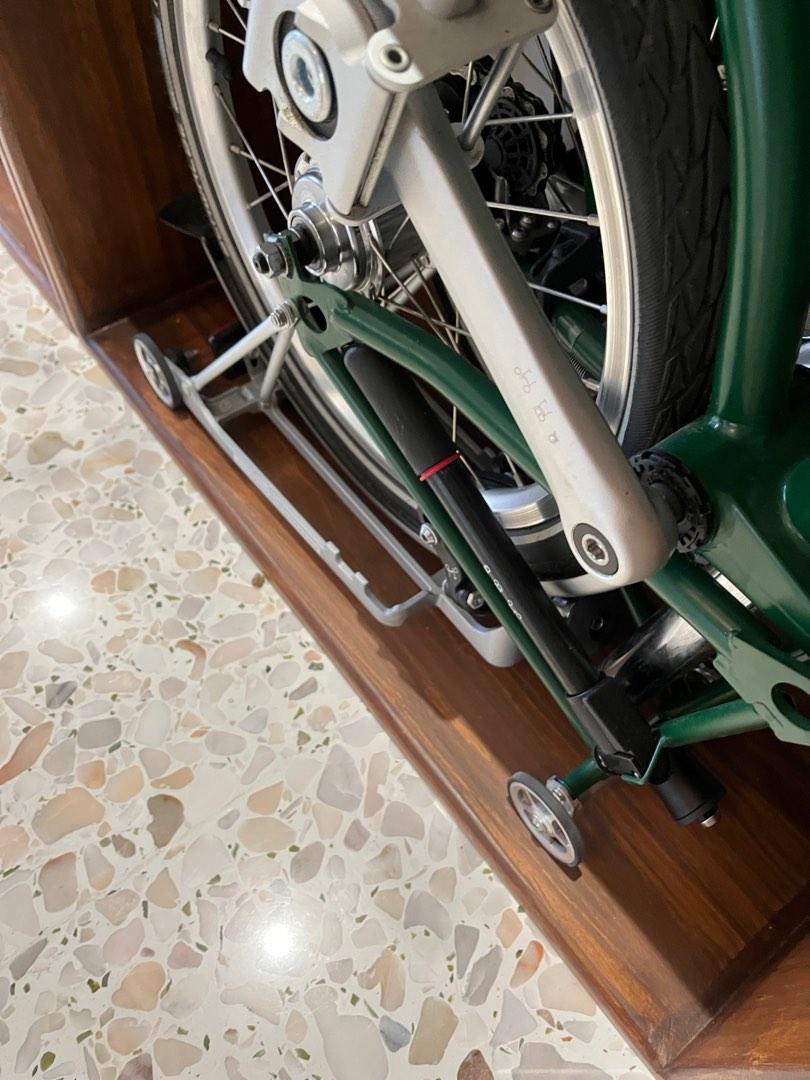 Brompton Birdy solid wood bike storage shelf rack mid century modern ...