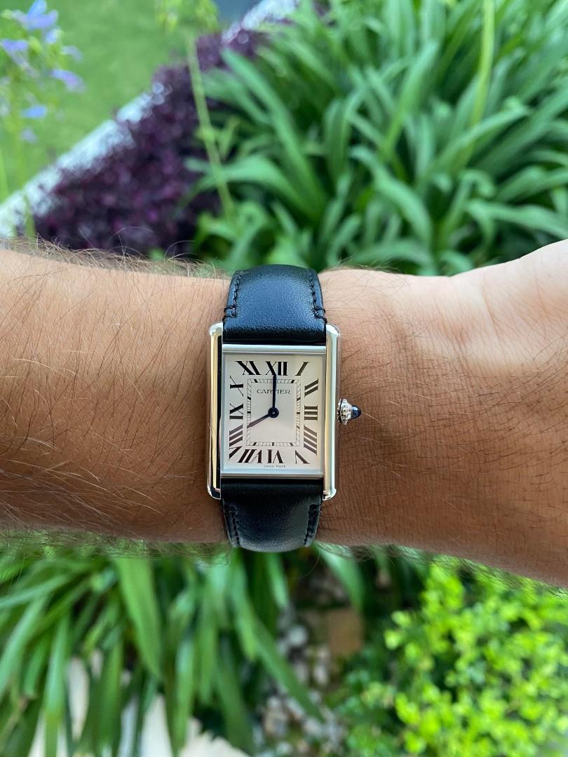 Cartier Tank Solarbeat Large, Luxury, Watches on Carousell