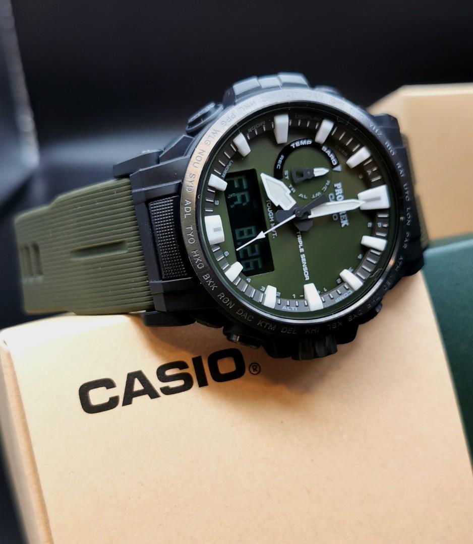 CASIO PROTREK, 男裝, 手錶及配件, 手錶 - Carousell