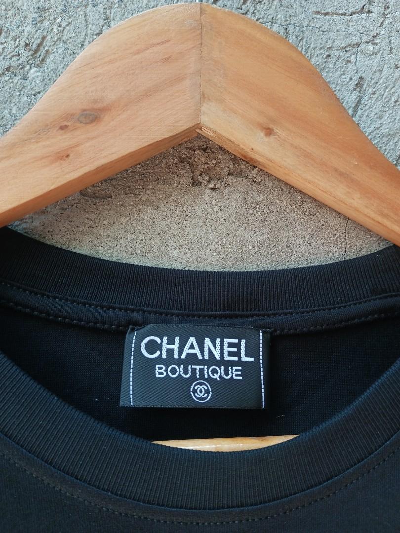 Chanel Rubber Logo Patch, Women's Fashion, Tops, Shirts on Carousell