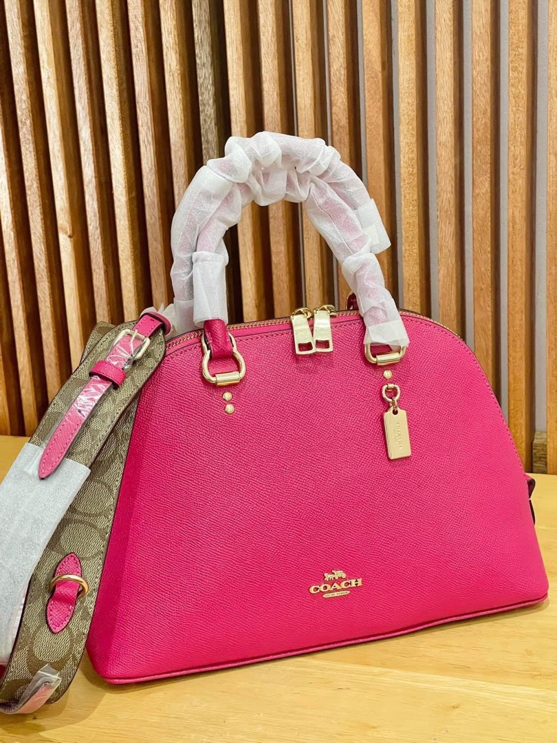 Coach Katy Bold Pink with Thick Signature Strap, Women's Fashion, Bags ...