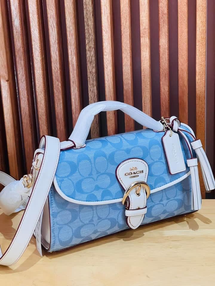 Coach Kleo Mini Top Handle Crossbody Chambray, Women's Fashion, Bags ...