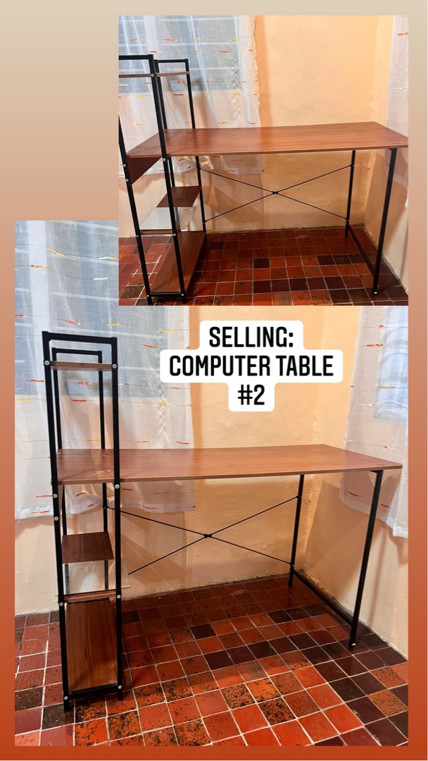 Computer Table Preloved, Furniture & Home Living, Furniture, Tables ...