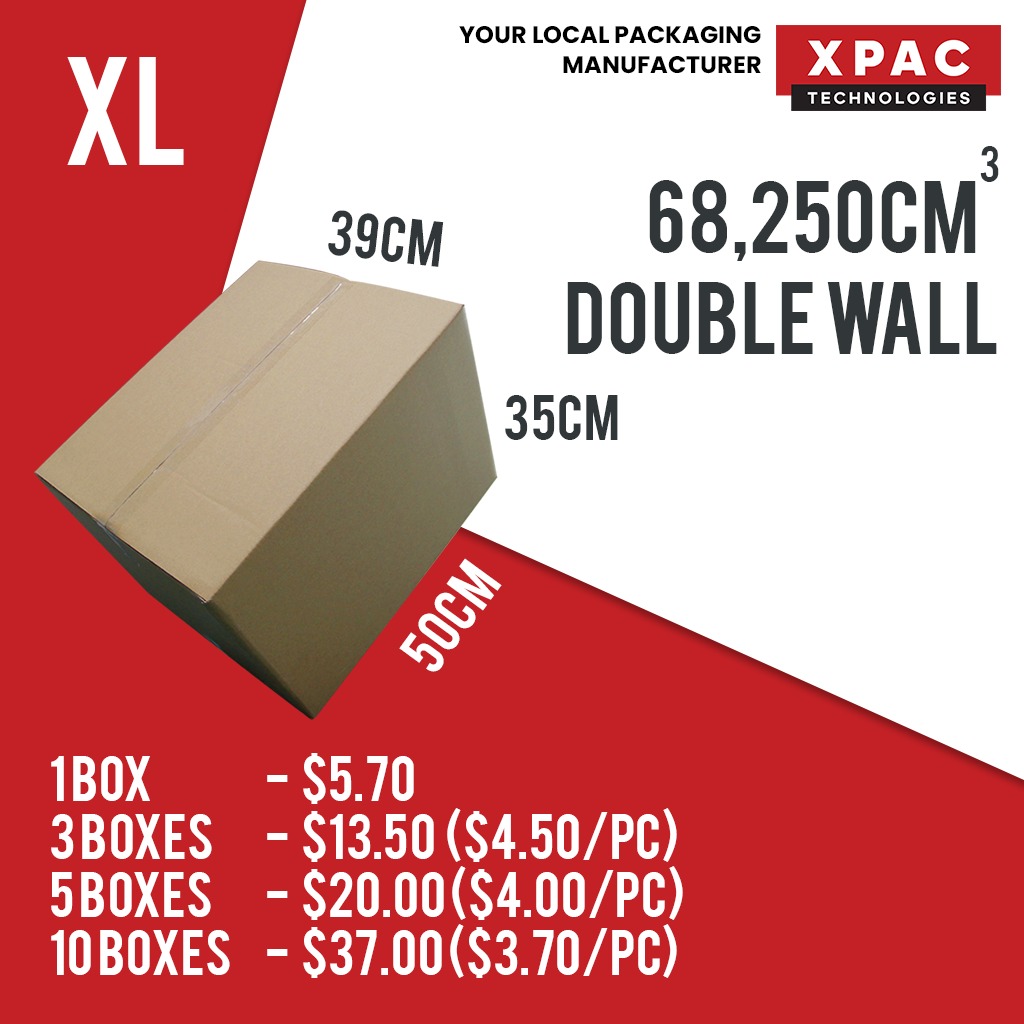 Double Wall Carton Boxes XL, Furniture & Home Living, Home Improvement ...