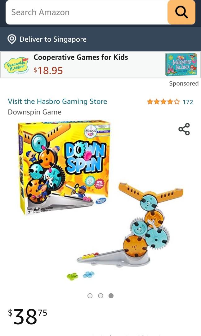 Down Spin by Hasbro Mensa for kids, Hobbies & Toys, Toys & Games on ...