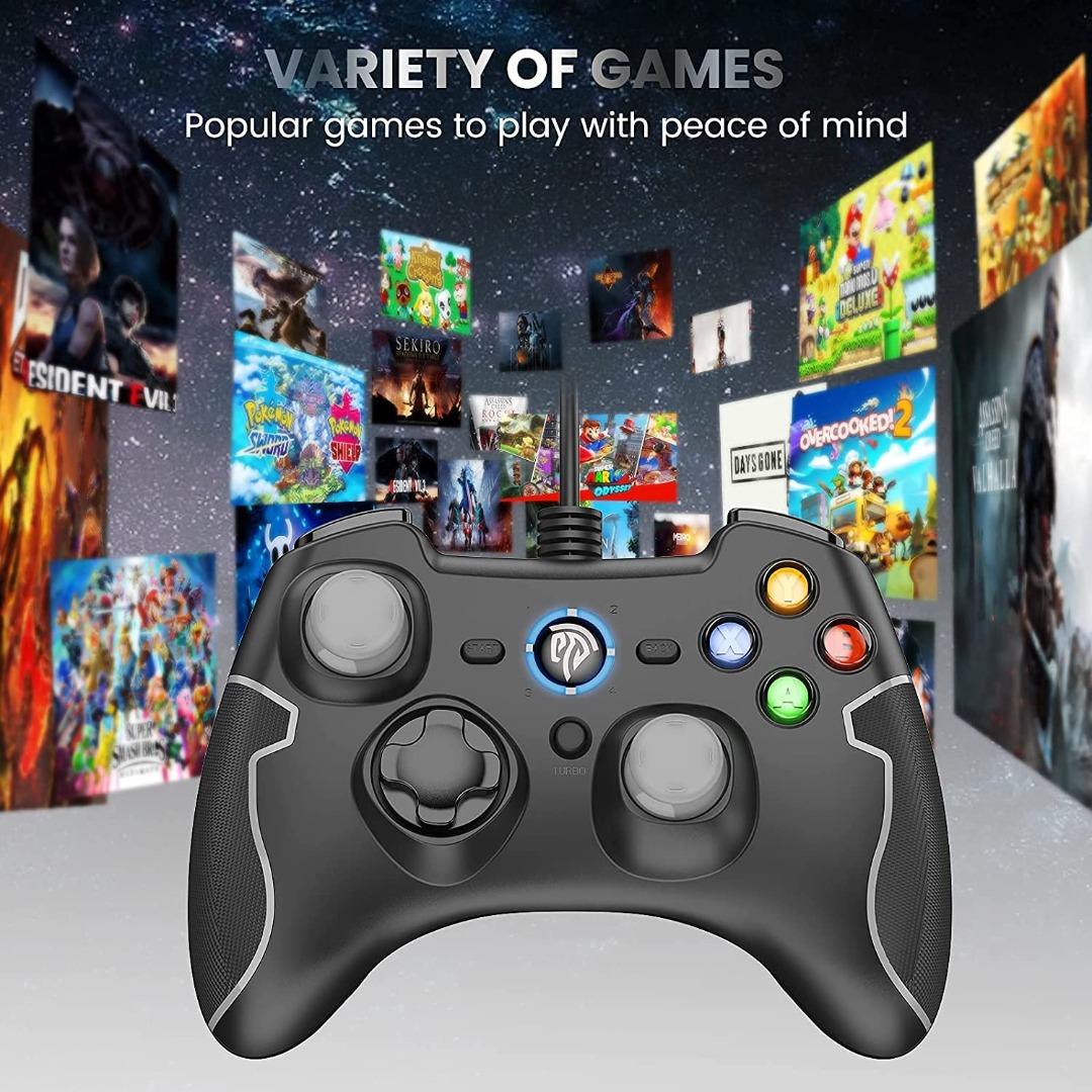 EasySMX Wired Gaming Controller,PC Game Controller Joystick with Dual ...