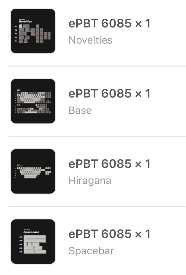 EPBT 6085 keycap set for custom mechanical keyboards on Carousell