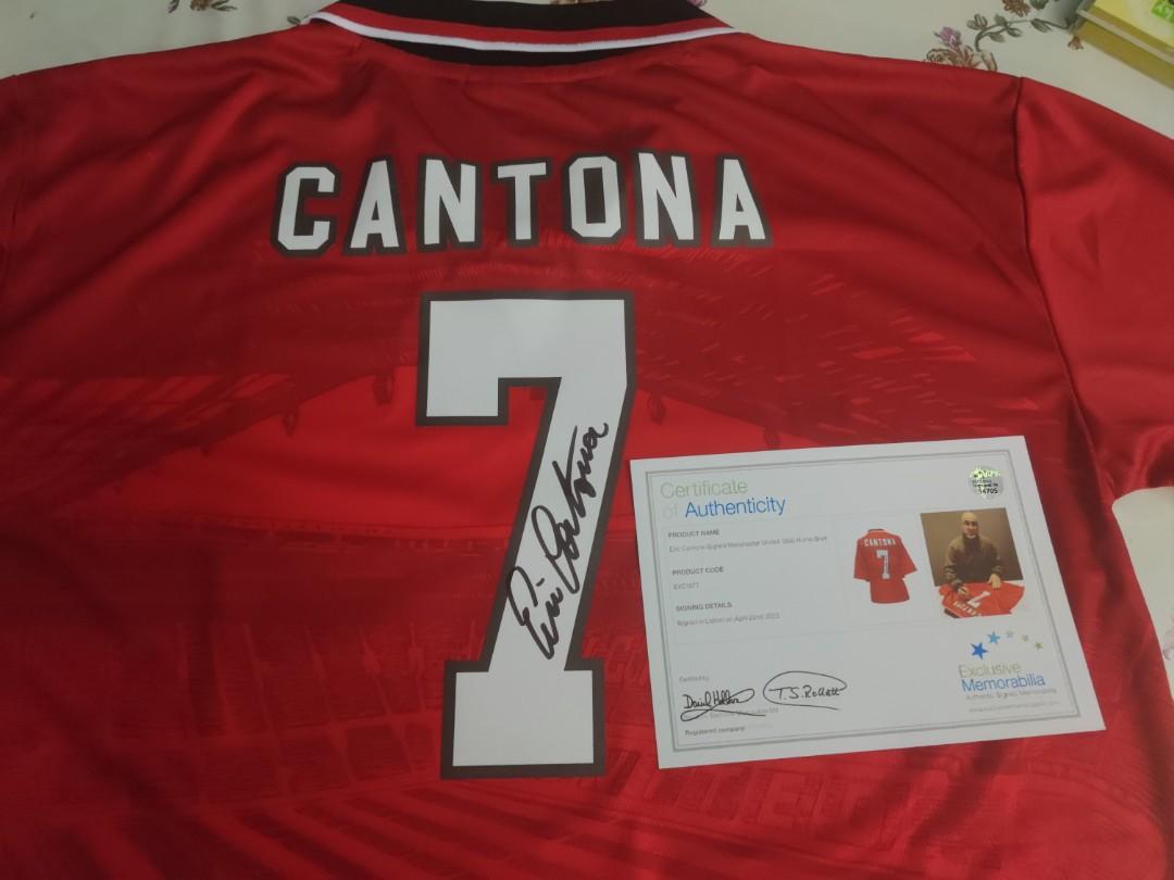 Eric Cantona Signed 1996 Manchester United Football Shirt, Hobbies ...