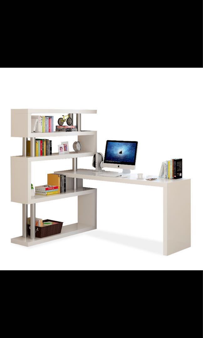 Flexible study table with storage, Furniture & Home Living, Furniture, Tables & Sets on Carousell
