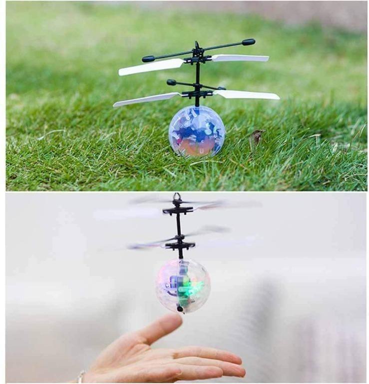 Flying Ball Toys RC With Remote Control , Rechargeable RGB Disco Light ...