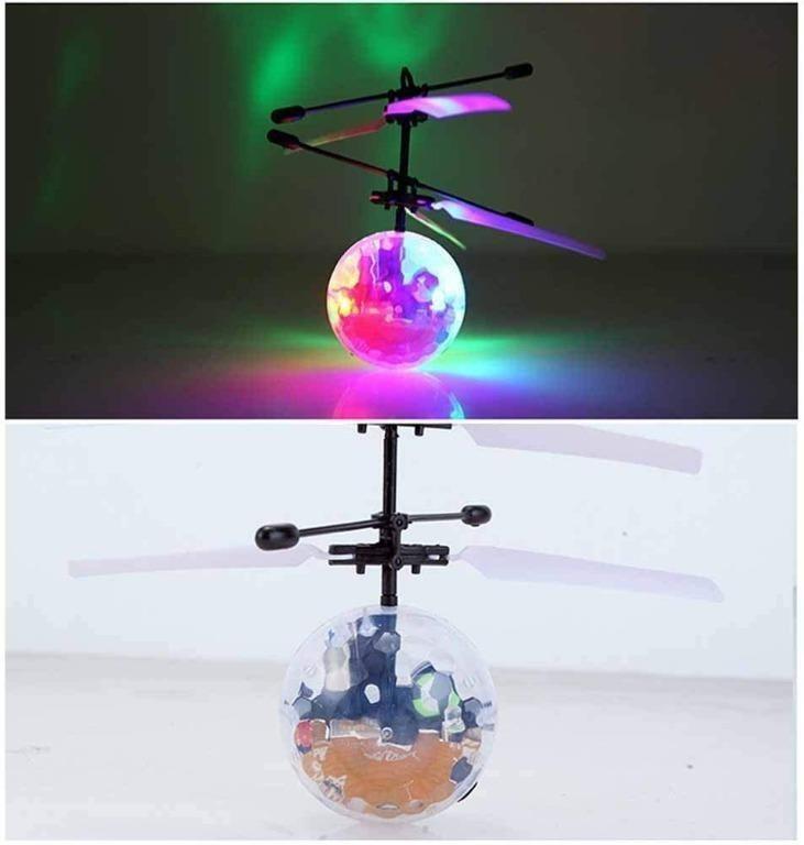Flying Ball Toys RC With Remote Control , Rechargeable RGB Disco Light ...