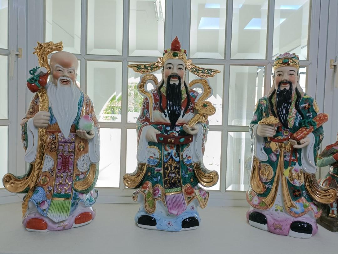 Fu lu Shou Immortal Gods of Prosperity, Furniture & Home Living, Home ...