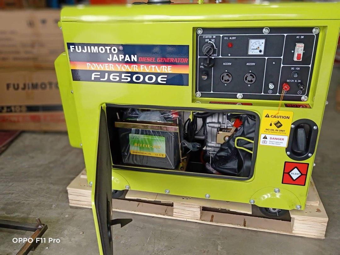 FUJIMOTO Air Cooled Diesel Generator Silent Type 6.5KVA, Commercial ...