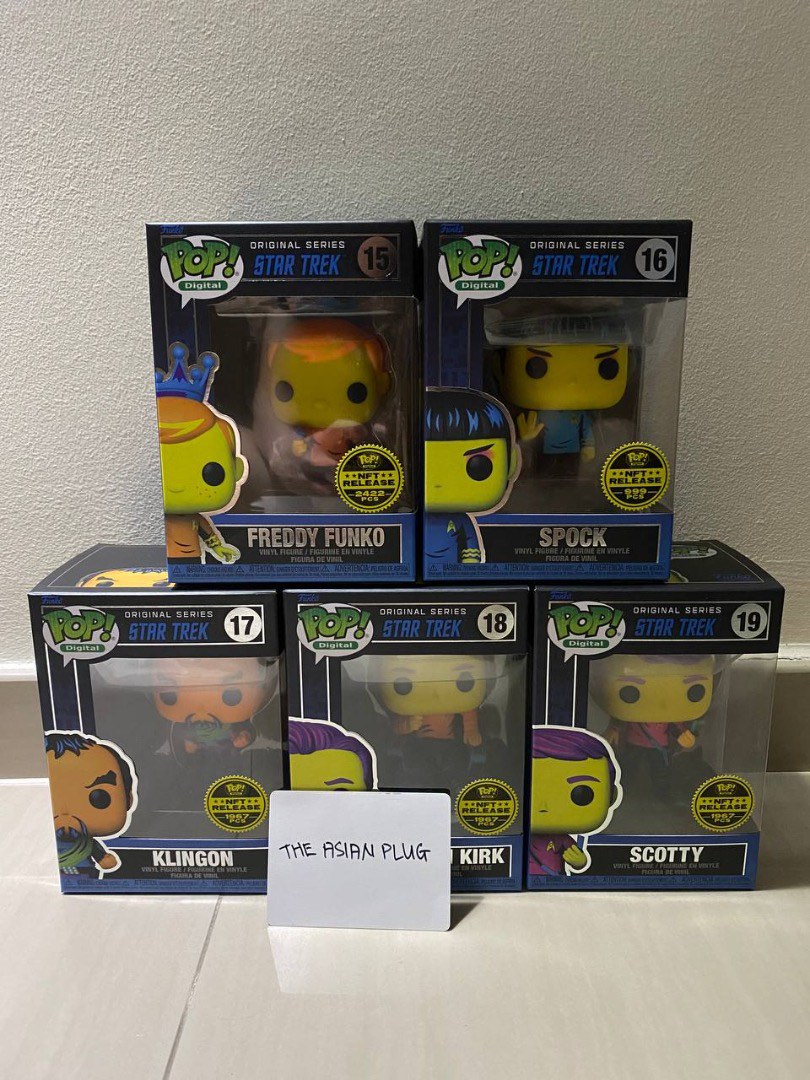 Funko Pop Blacklight Star Trek Digital Redemption Release Set, Hobbies ...
