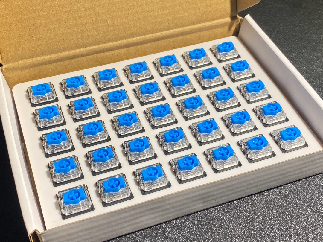 Gateron Blue Low Profile Mechanical Switches x35, Computers & Tech ...