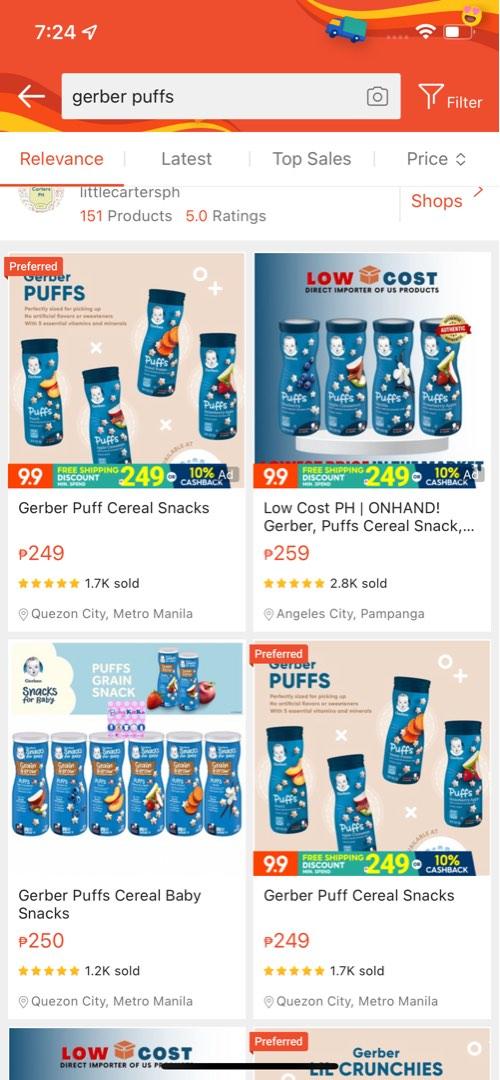 gerber puff, Food & Drinks, Packaged & Instant Food on Carousell