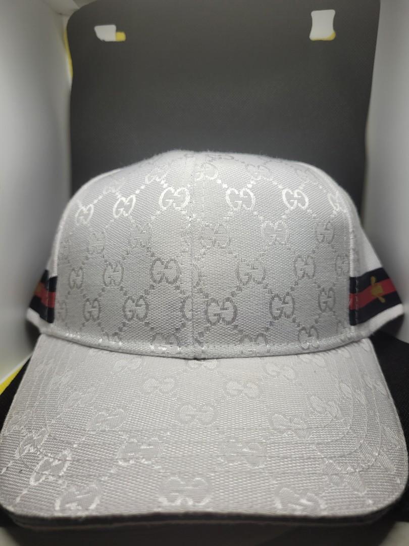 GUCCI whige monogram cap with cherry line, Men's Fashion, Watches ...