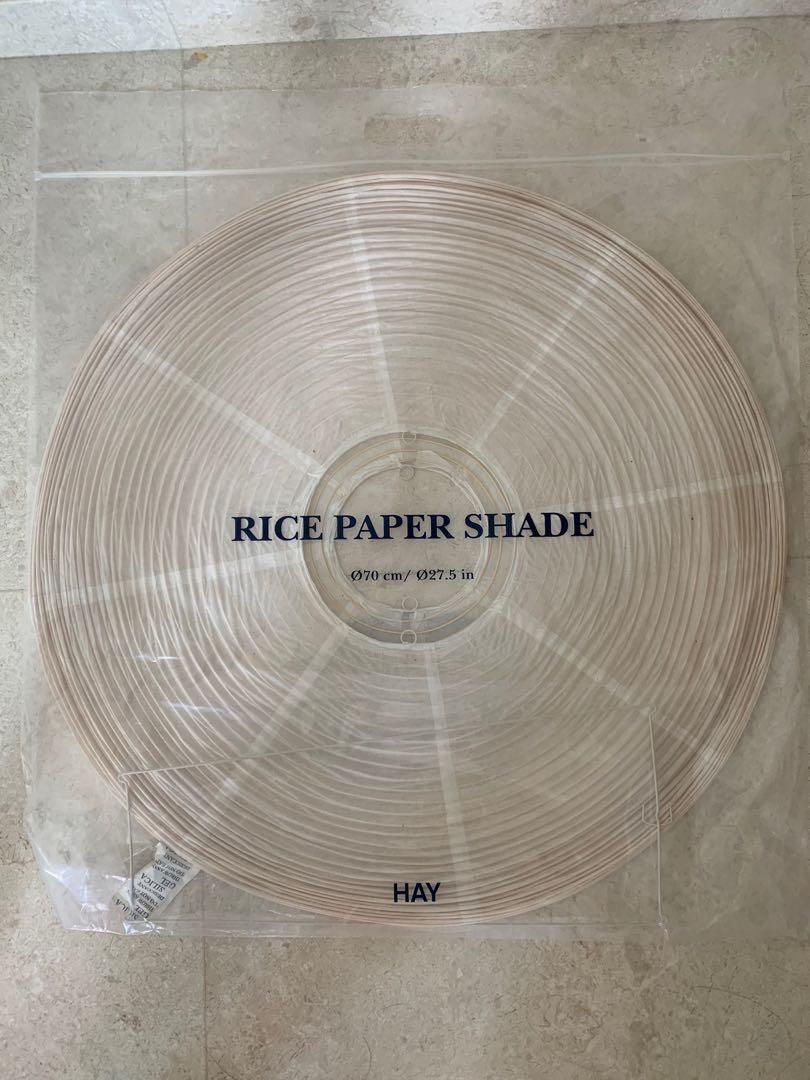 HAY Rice Paper Shade Pair - 50 & 80 cm, Furniture & Home Living ...