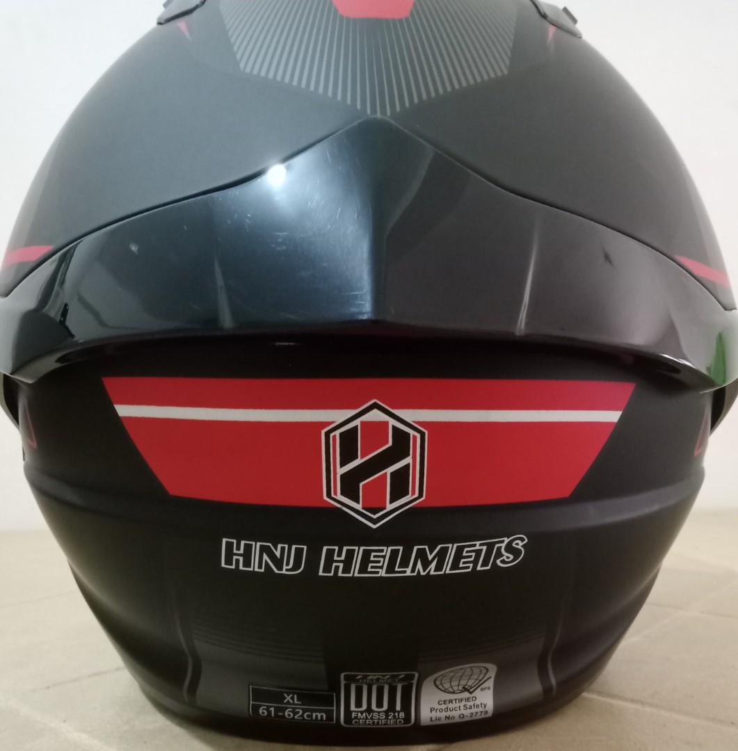 HNJ Ghoster Dual Visor Fullface Helmet, Motorbikes, Motorbike Parts ...