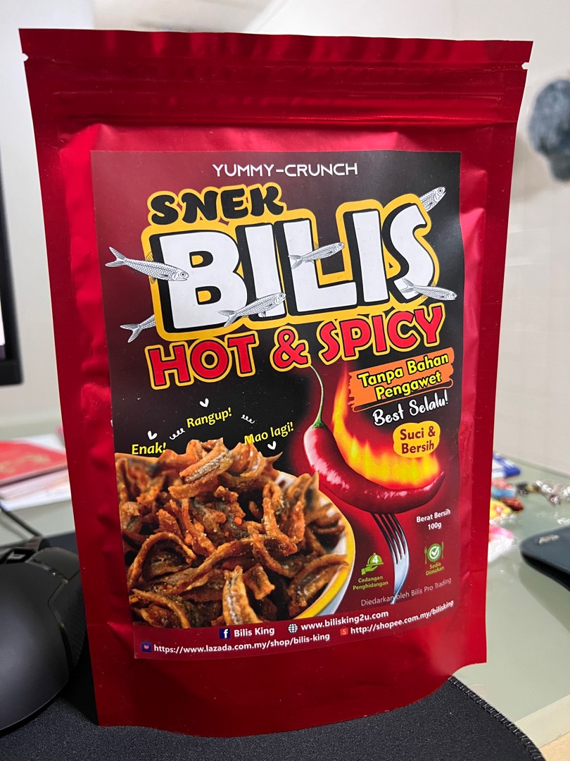 Hot and Spicy Ikan Bilis, Food & Drinks, Packaged & Instant Food on Carousell