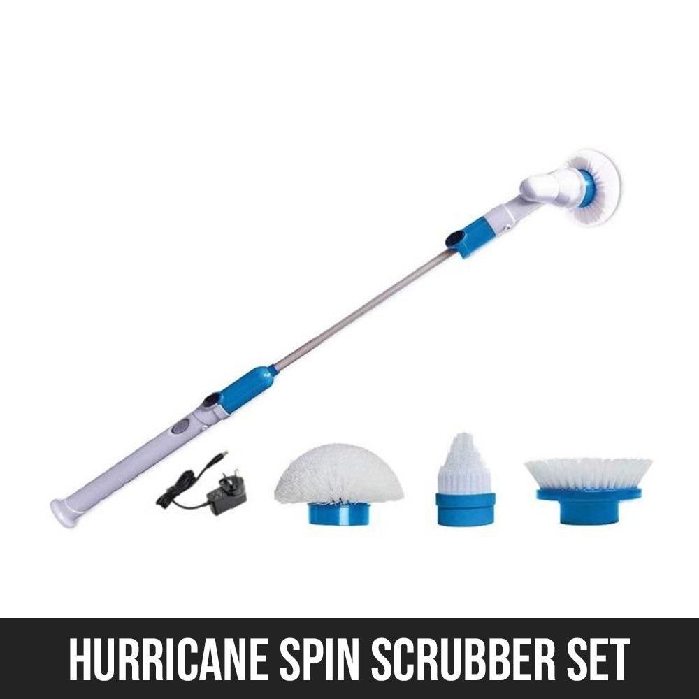 HURRICANE ELECTRIC SPIN SCRUBBER TURBO FLOOR BATHROOM TOILET CLEANER ...
