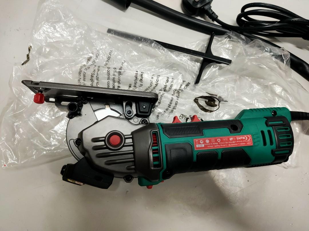 Hychika CS-85C Mini Circular Saw Laser Guide, Scale Ruler, 500W Pure ...