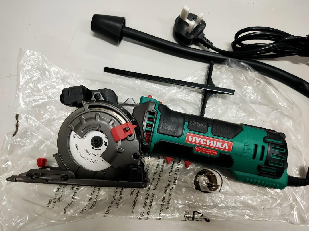Hychika CS-85C Mini Circular Saw Laser Guide, Scale Ruler, 500W Pure ...