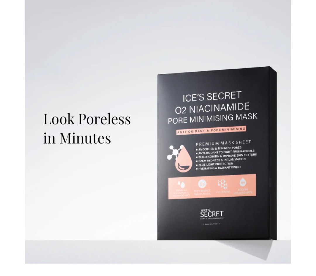 Ice Secret O2 Niacinamide Pore Minimising Mask, Beauty & Personal Care ...