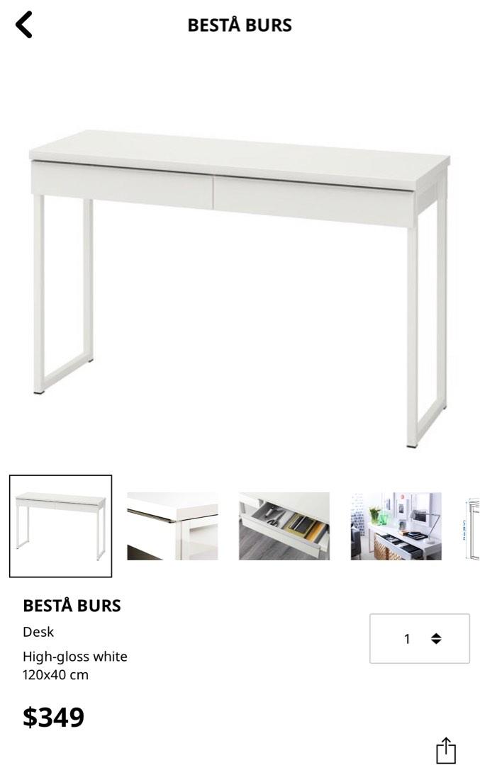 IKEA BESTA BURS Desk, Furniture & Home Living, Furniture, Other Home ...