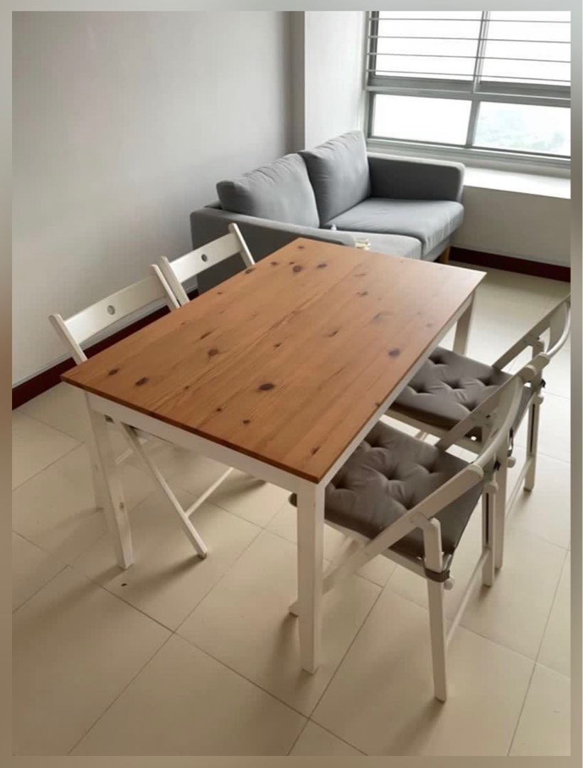Ikea table and chairs, Furniture & Home Living, Furniture, Tables ...