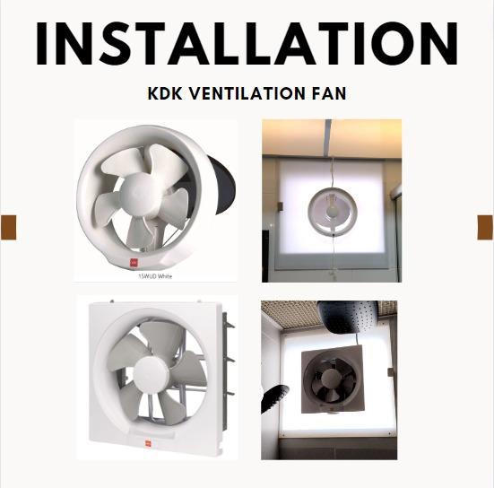 Installation KDK Ventilation Fan Exhaust Fan 15WUD 20WUD 20AUH bathroom ...