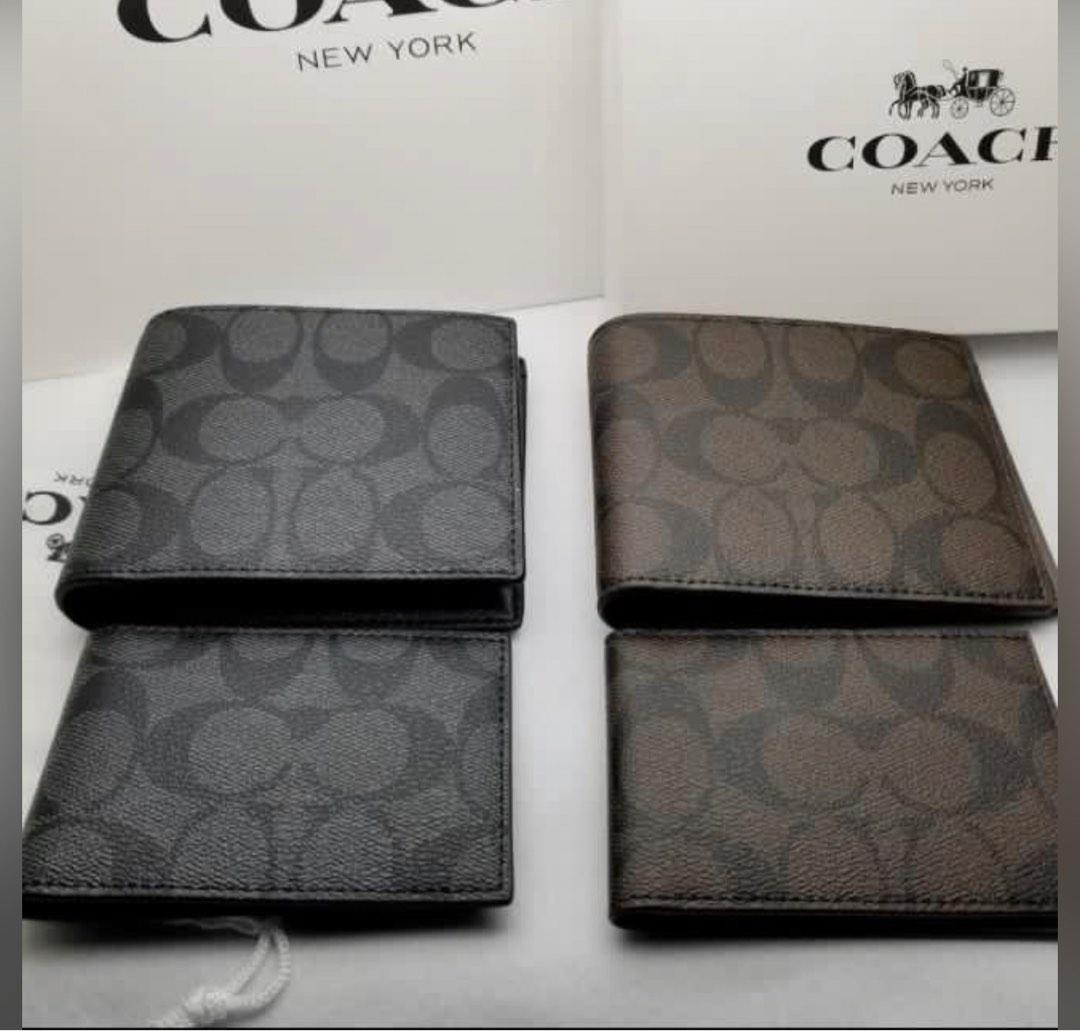 Coach men wallet with card holder, Men's Fashion, Watches & Accessories ...