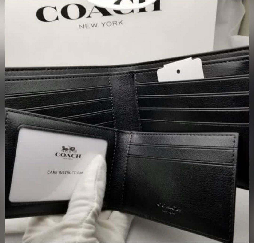 Coach men wallet with card holder, Men's Fashion, Watches & Accessories ...