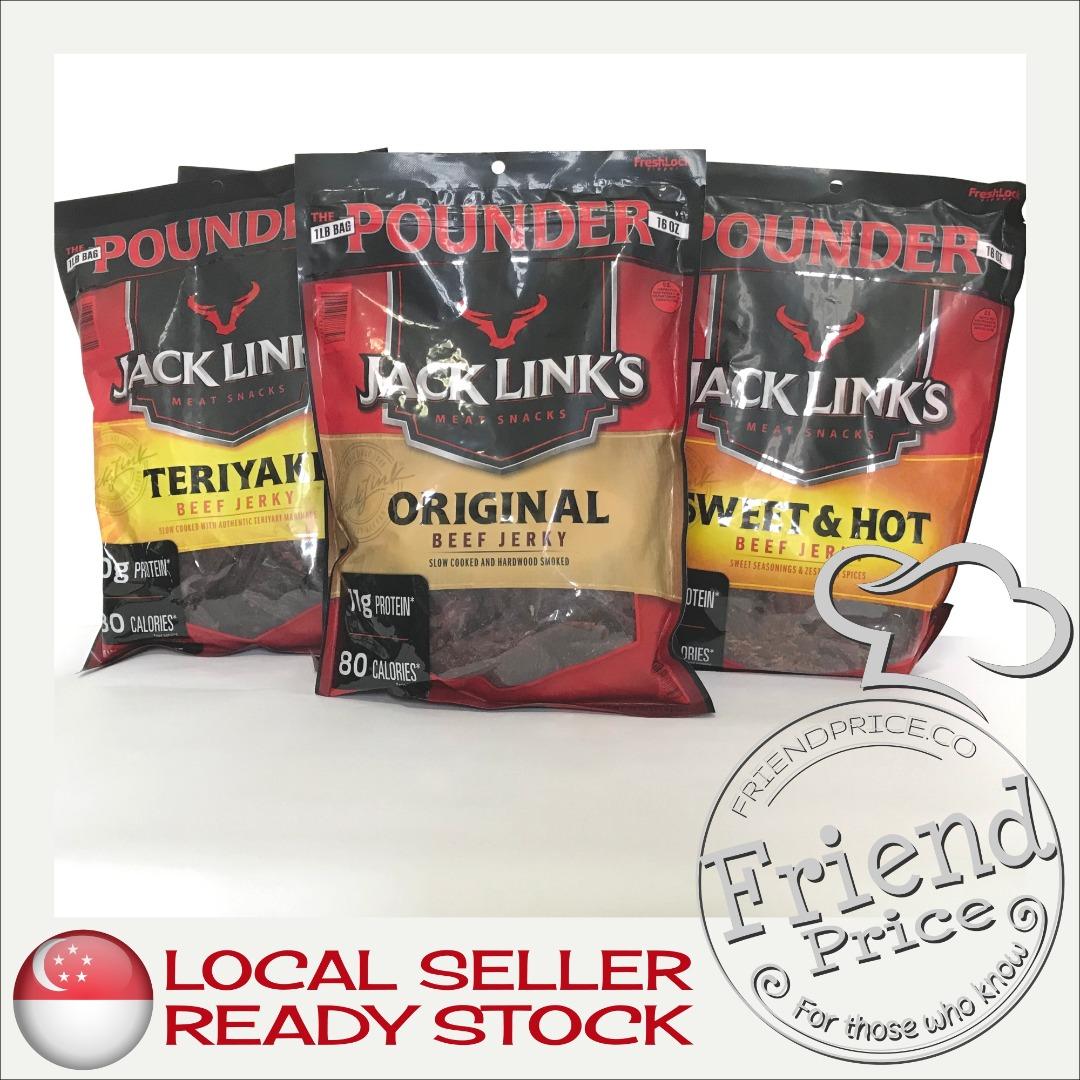 Jack Link's The Pounder (1 lb. / 454g) Bag Beef Jerky (Original / Teriyaki / Sweet & Hot / Extra ...