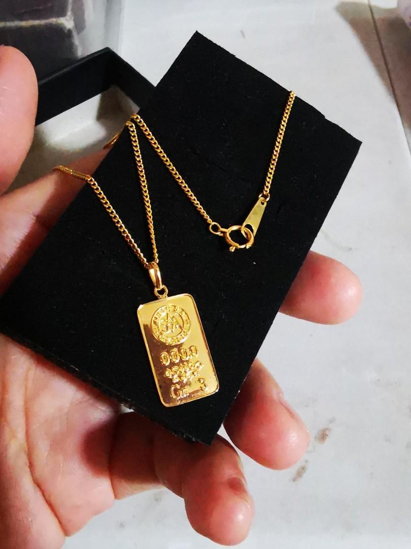 Japan Gold K18/K24 necklace, Luxury, Accessories on Carousell
