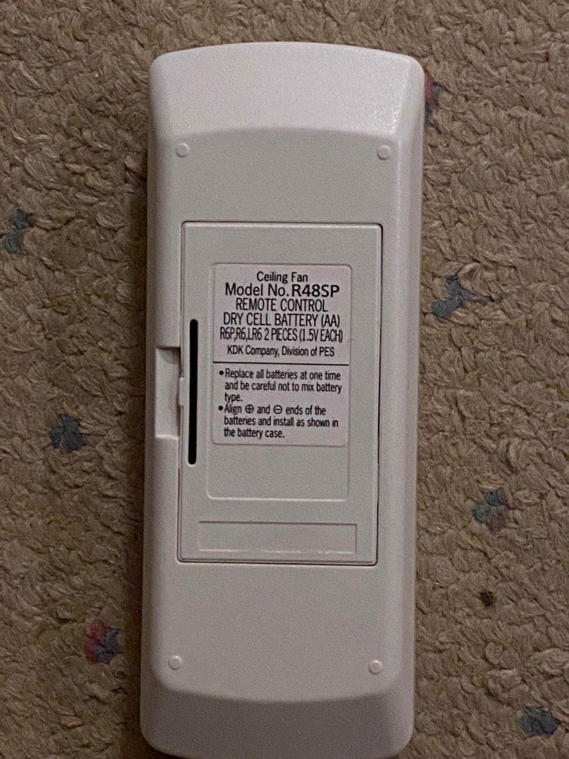 KDK FAN REMOTE CONTROL R48SP (100% GENUINE ORIGINAL), Furniture & Home ...