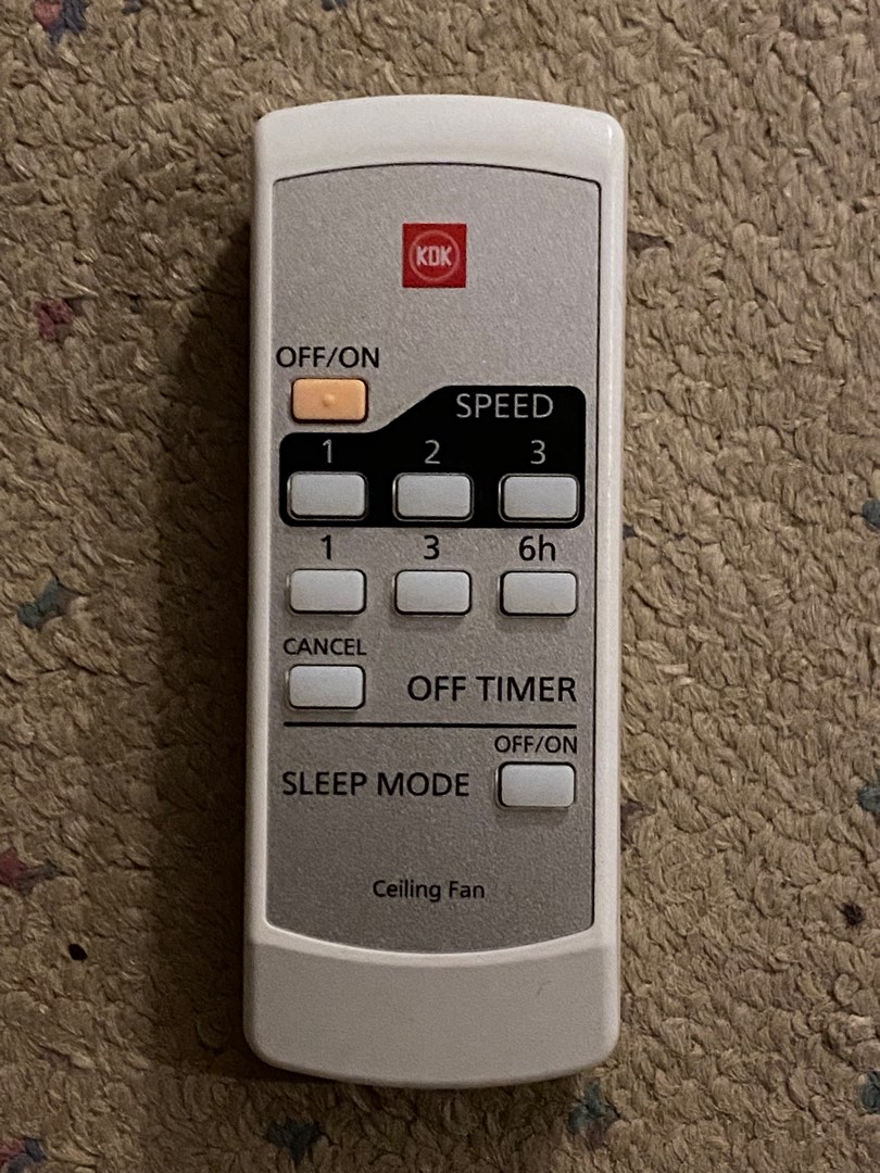 KDK FAN REMOTE CONTROL R48SP (100% GENUINE ORIGINAL), Furniture & Home ...