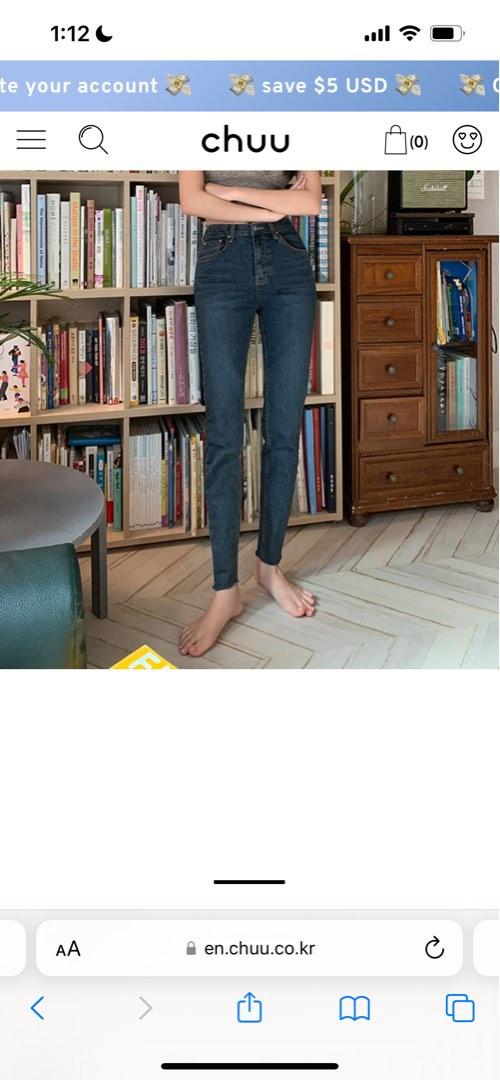 Korea Chuu -5KG Jeans Nana Skinny Denim Jeans, Women's Fashion, Bottoms, Jeans & Leggings on ...