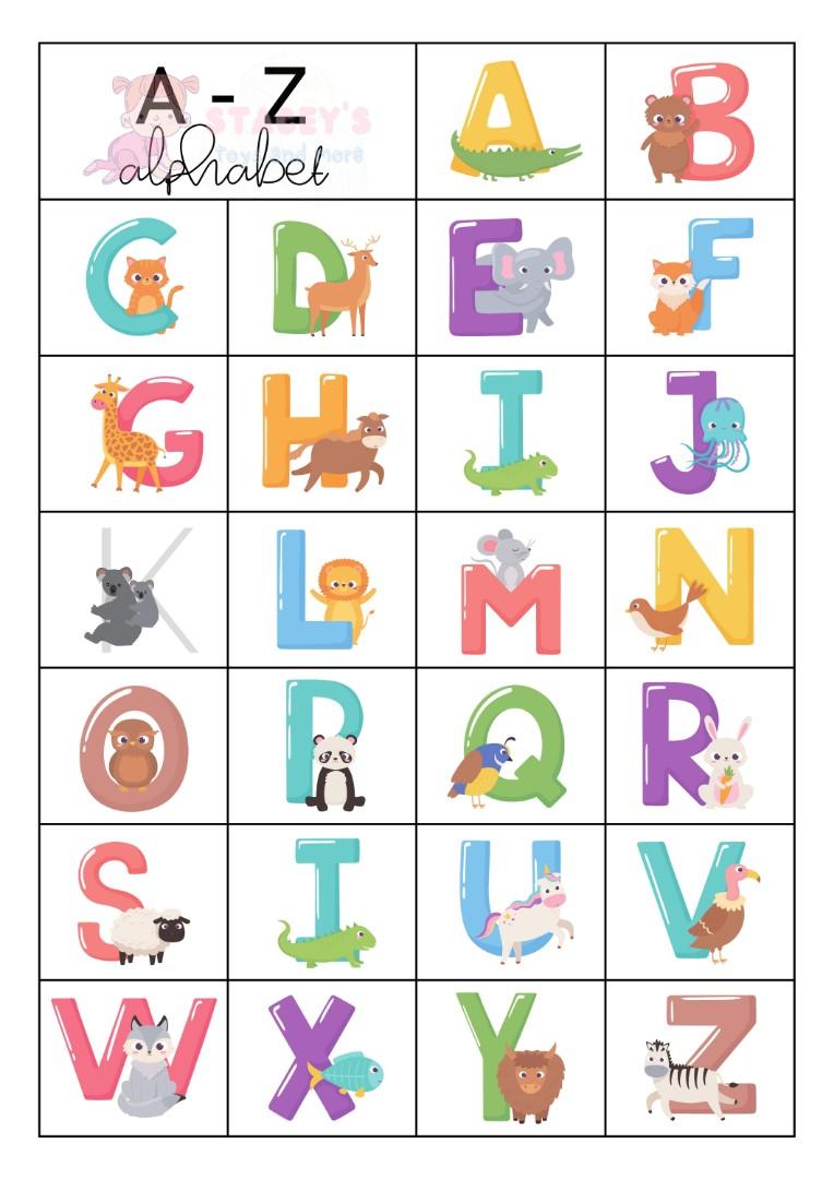 LAMINATED The Alphabet Chart, Hobbies & Toys, Stationary & Craft, Art ...