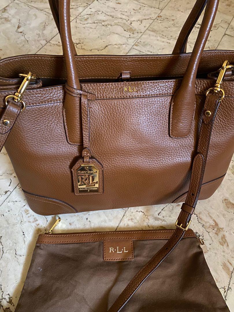 Lauren by Ralph Lauren (RLL) Brown Leather Two way bag, Luxury, Bags ...