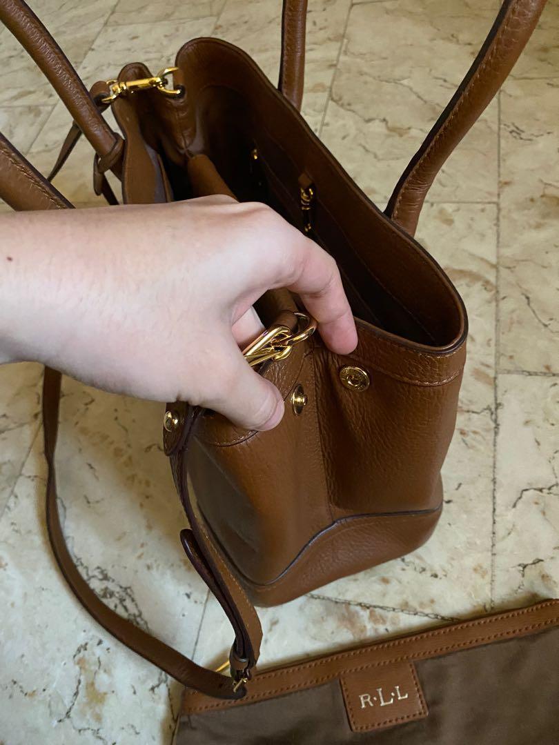 Lauren by Ralph Lauren (RLL) Brown Leather Two way bag, Luxury, Bags ...
